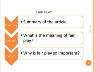 Fair play | PPTX
