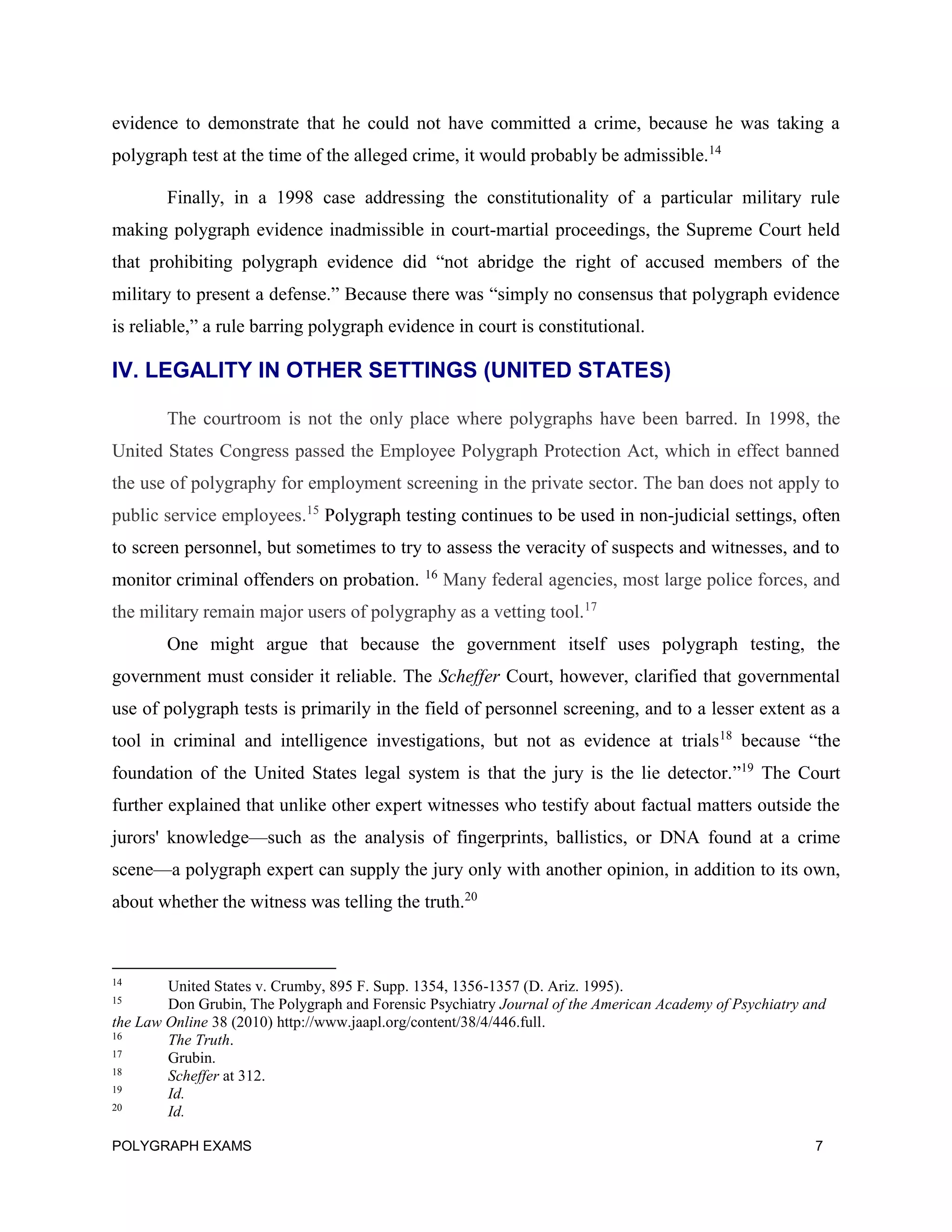 POLYGRAPH EXAMS: RELIABILITY AND TRAINING_eng | PDF