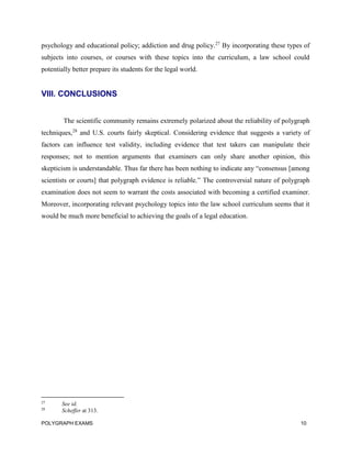 POLYGRAPH EXAMS: RELIABILITY AND TRAINING_eng | PDF