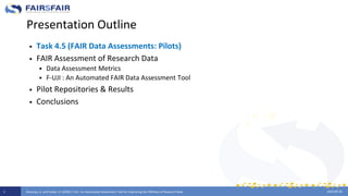 F-UJI : An Automated Assessment Tool for Improving the FAIRness of ...