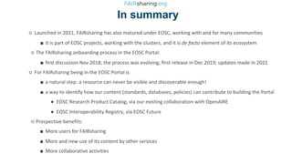 FAIRsharing for EOSC | PPT
