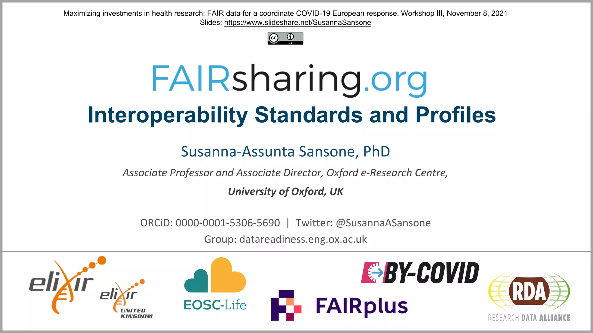 FAIRsharing - focus on standards and new features | PPT