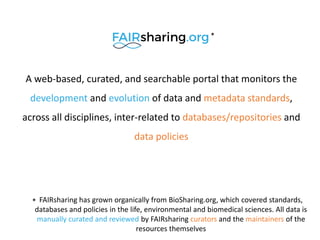 OSFair2017 Workshop | FAIRSharing | PPT