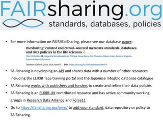OSFair2017 Workshop | FAIRSharing | PPT