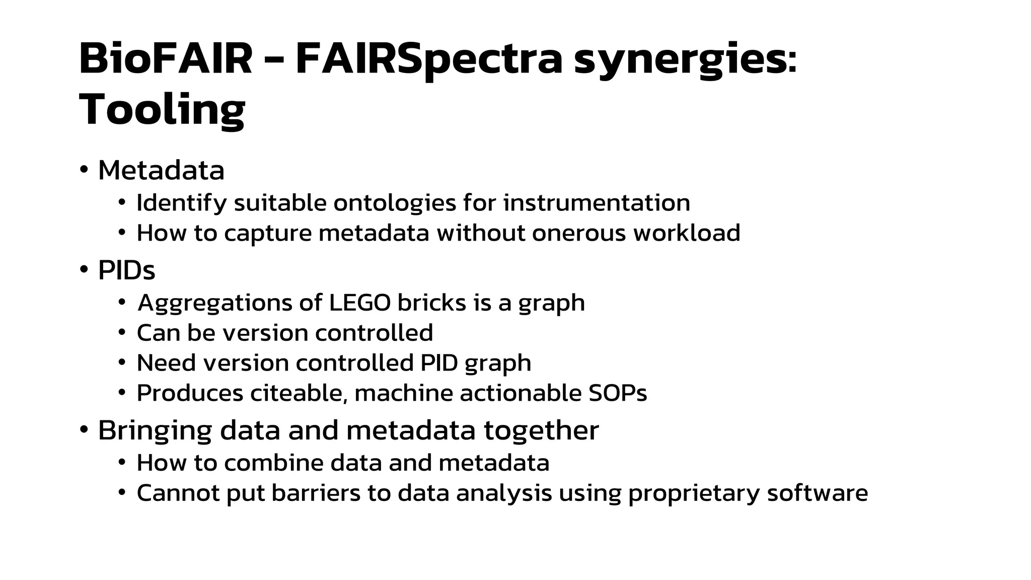 FAIRSpectra - Enabling the FAIRification of Analytical Science | PPT