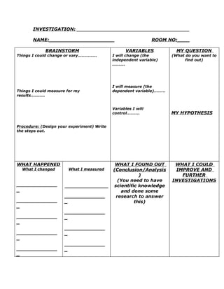 Fair testing template | DOC