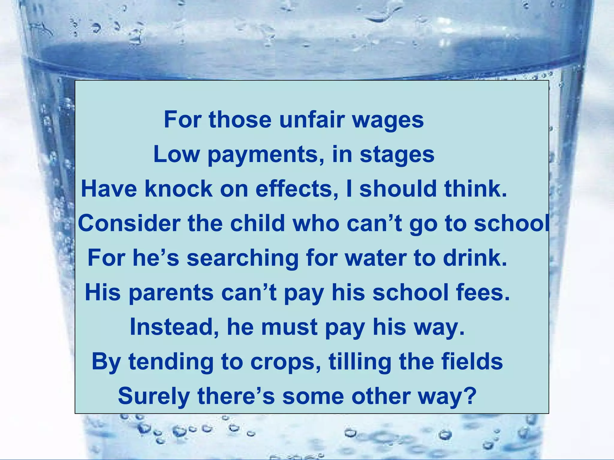 Fair Trade Fortnight Poem | PPT