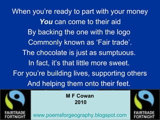 Fair Trade Fortnight Poem | PPT