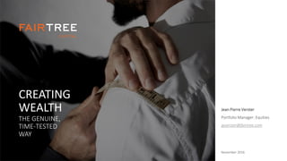 Fairtree Senate Group presentation | PDF