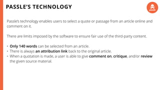 Fair Use & Passle | PPT