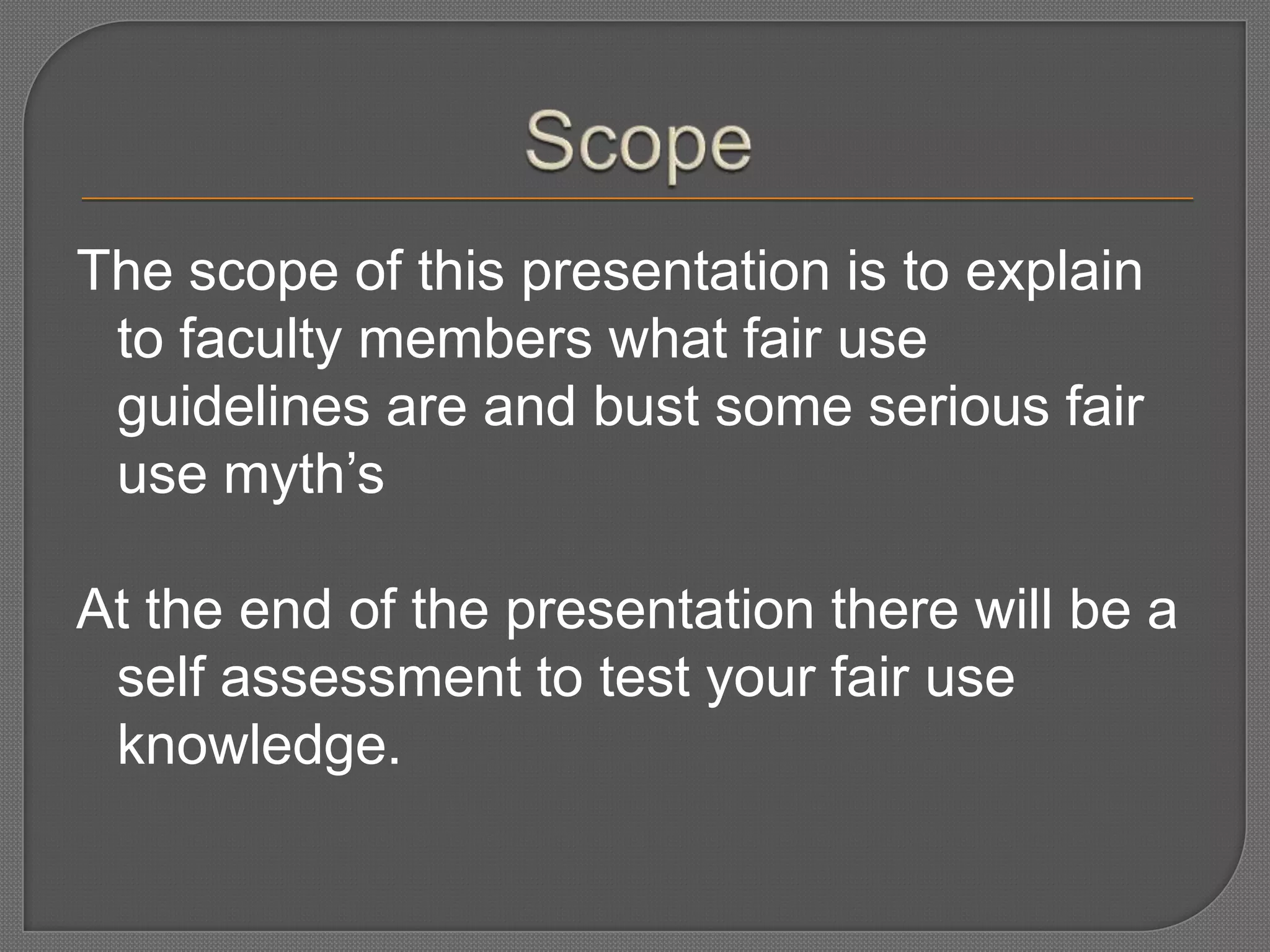 Fair use guidelines | PPTX