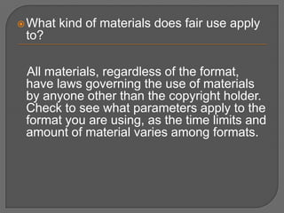 Fair use guidelines | PPTX