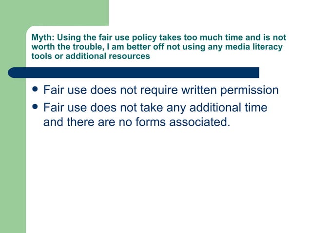 Fair use myths | PPT