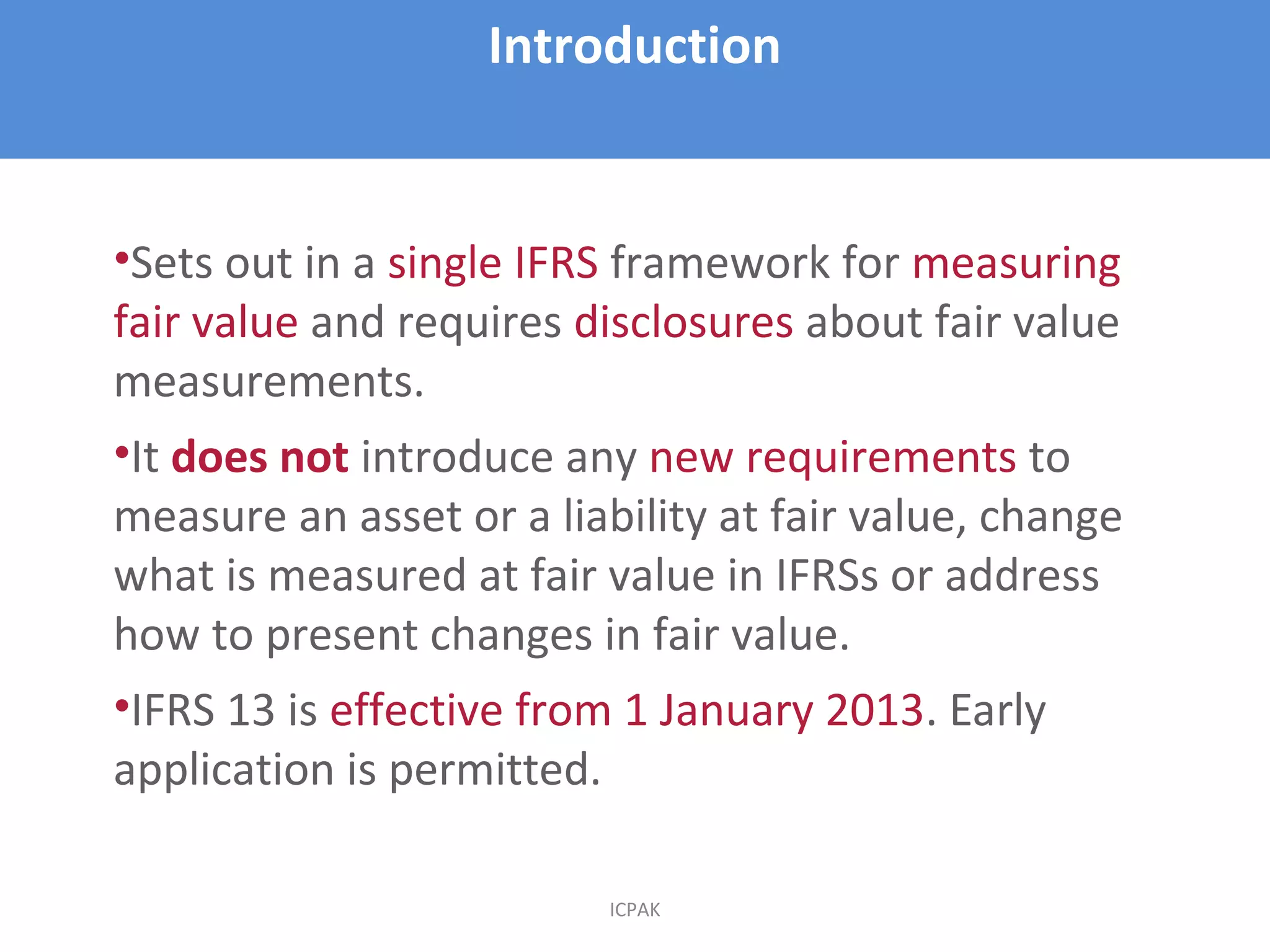Fair value measurement ifrs 13 | PPT