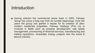 Fairway Holdings (Pvt) Ltd - www.fairwayholdings.com