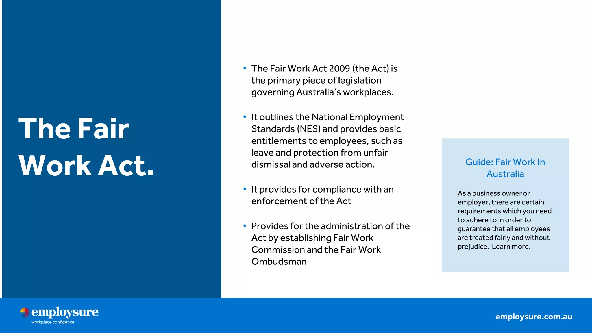 The Fair Work Act And Modern Award System | Employsure | PDF