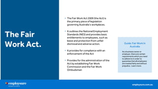 The Fair Work Act And Modern Award System | Employsure | PDF