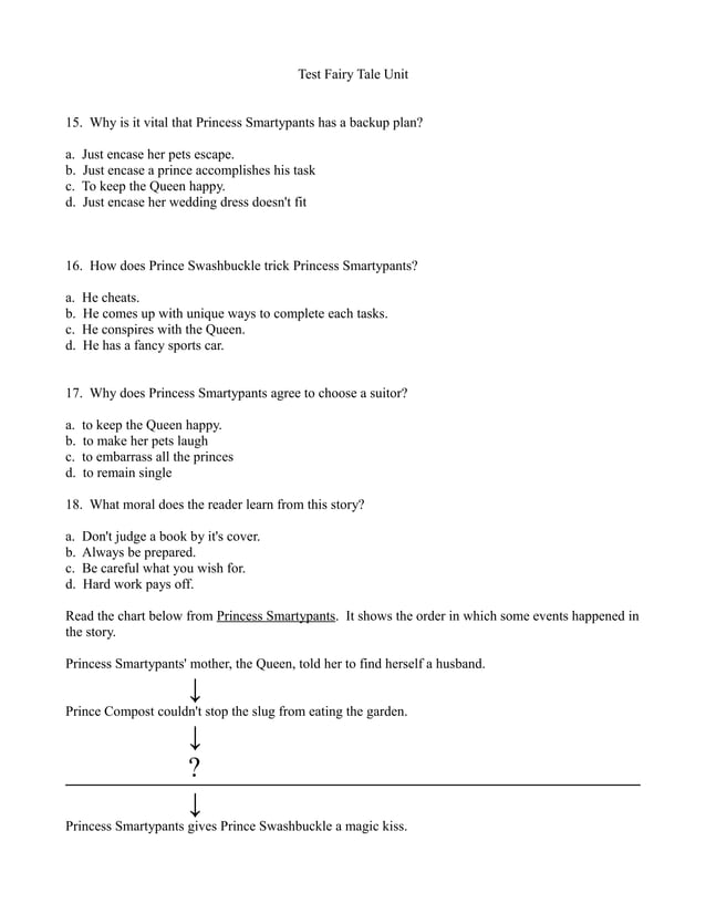 Fairy tale test | PDF | Family and Relationships