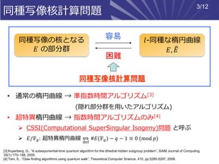 Computing for Isogeny Kernel Problem by Groebner Basis | PDF