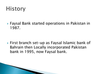 Faiysal Bank Pakistan Presentation Slides | PPTX