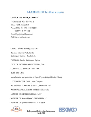 Training and Development process in BEXIMCO Textile | PDF