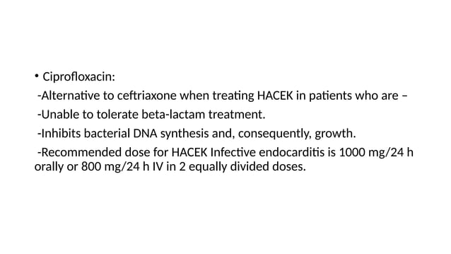 Hacek and group of infection and management | PPT