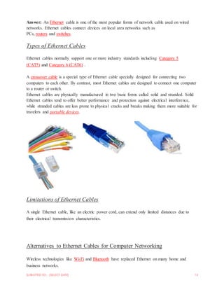 COMUNICATION NETWORK NETWORK TOPOLOGY NETWORK CABLES NETWORK DEVICES | PDF