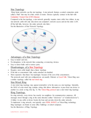 COMUNICATION NETWORK NETWORK TOPOLOGY NETWORK CABLES NETWORK DEVICES | DOCX