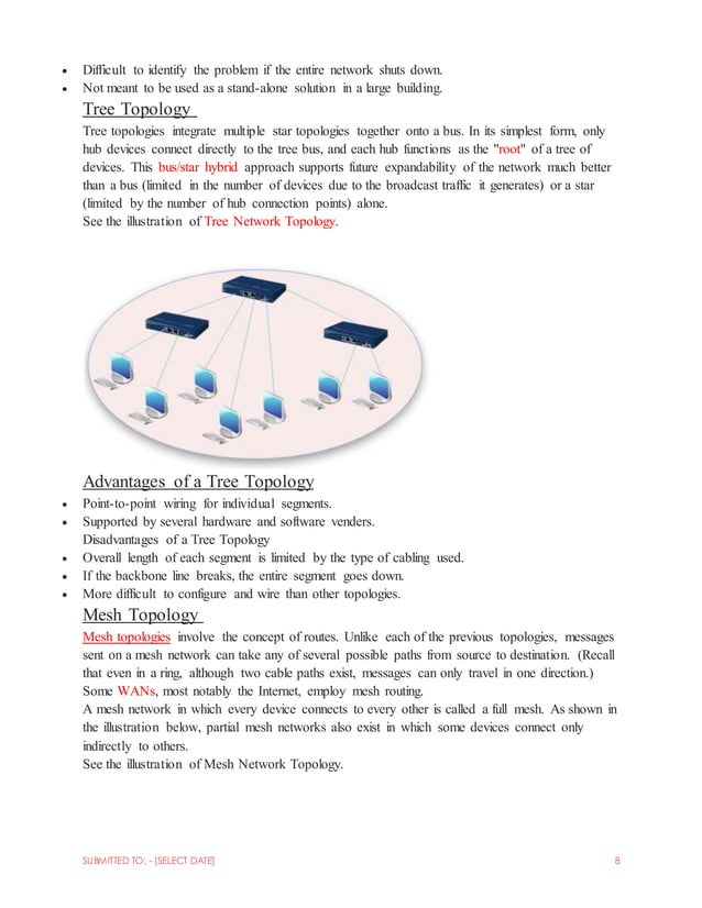 COMUNICATION NETWORK NETWORK TOPOLOGY NETWORK CABLES NETWORK DEVICES | PDF