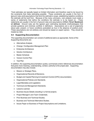 IT Project Planning Standards V 1.2