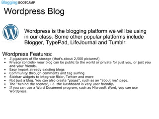 FAI Blogging Bootcamp | PPT | Internet | Computing