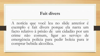 Fait divers | PPTX