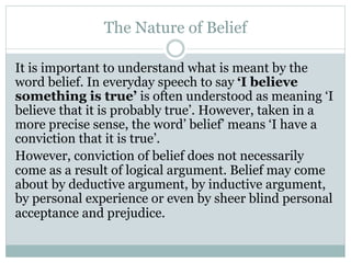 Faith and motivation for belief | PDF