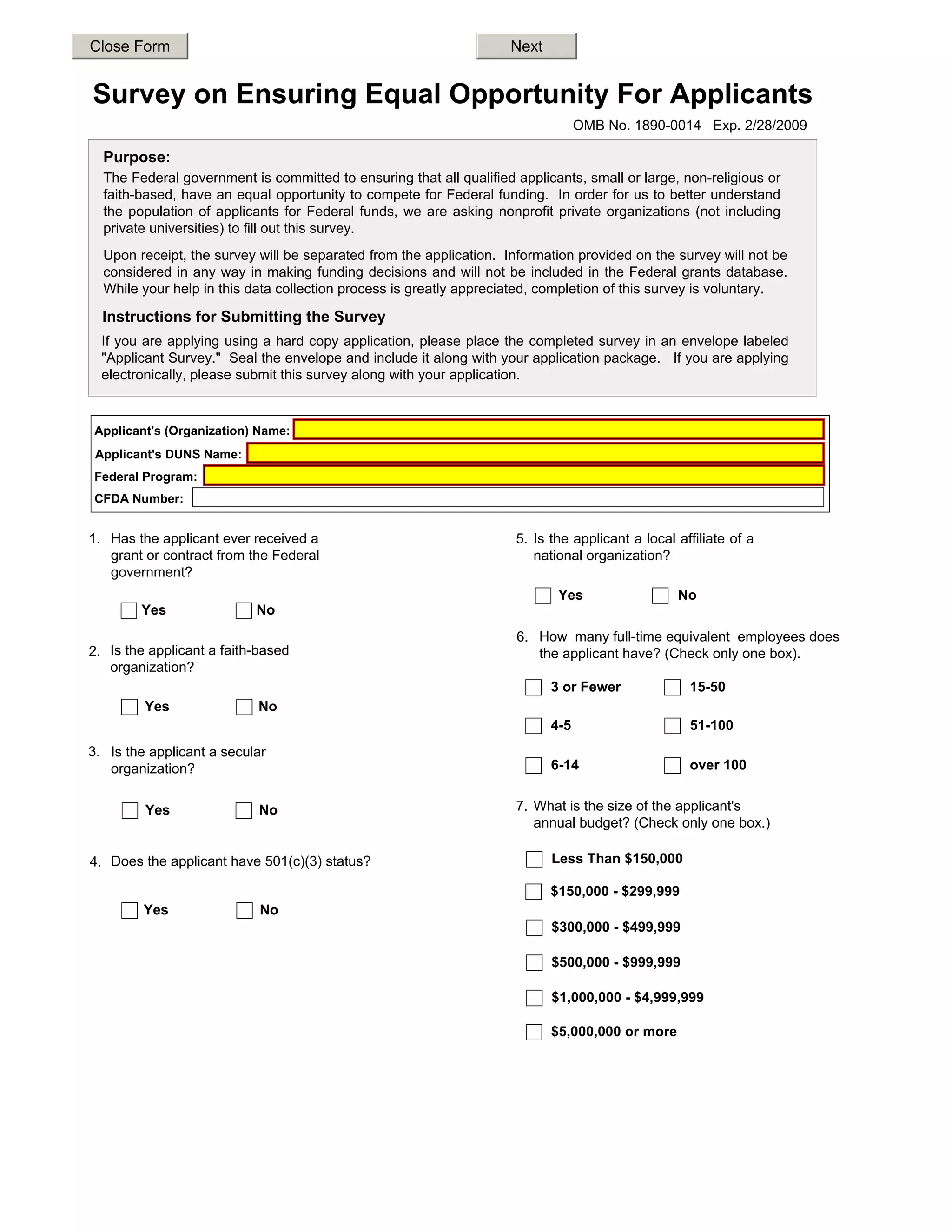 Faith Based Survey On Eeo V1.2 | PDF