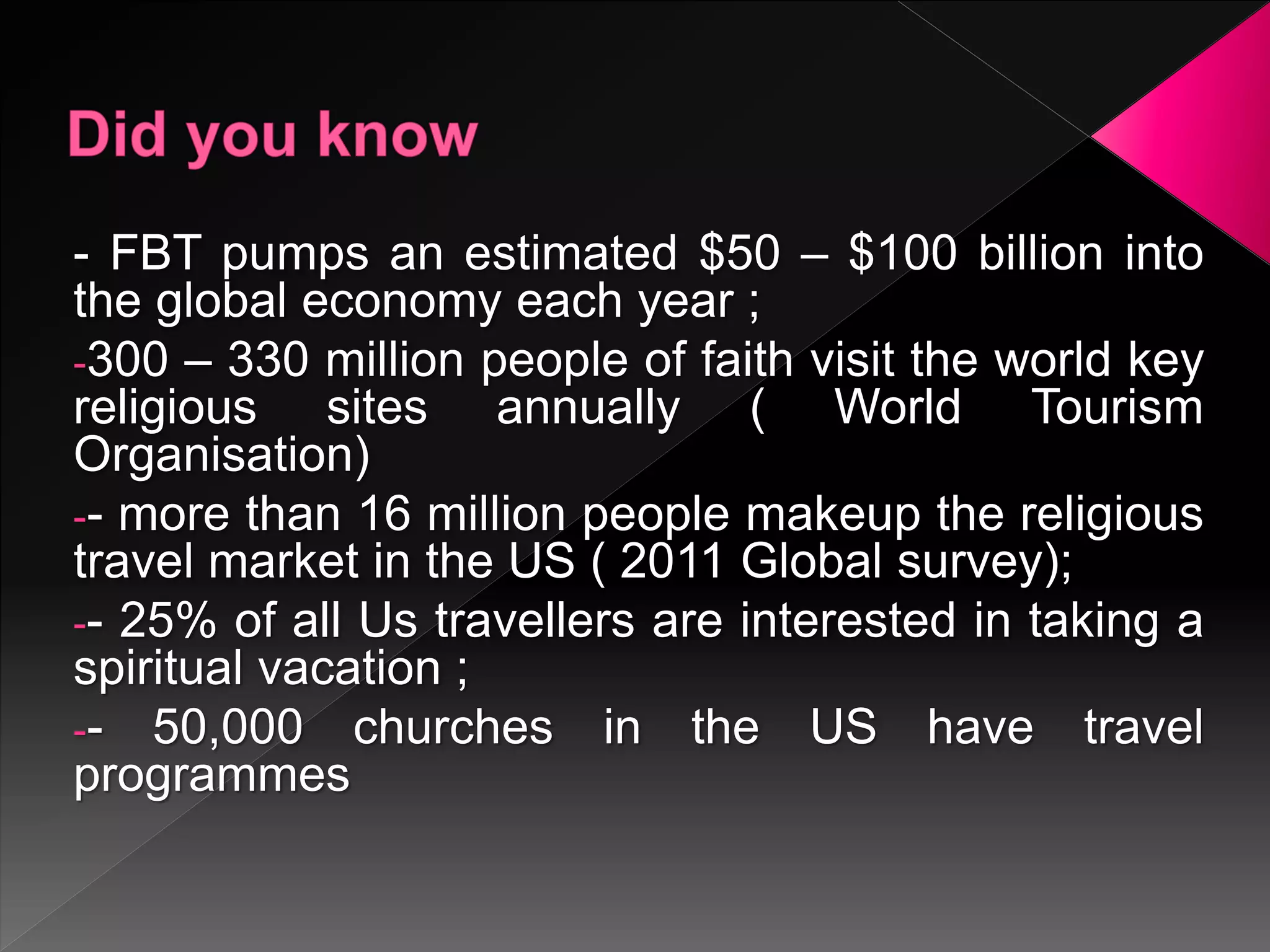 Faith based tourism | PPT