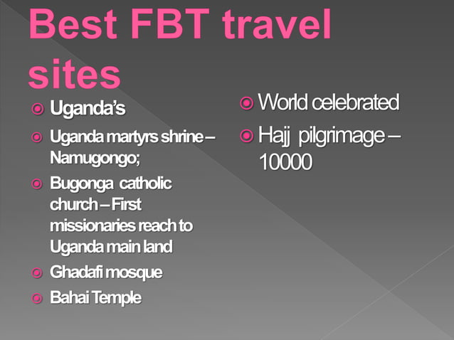 Faith based tourism | PPT