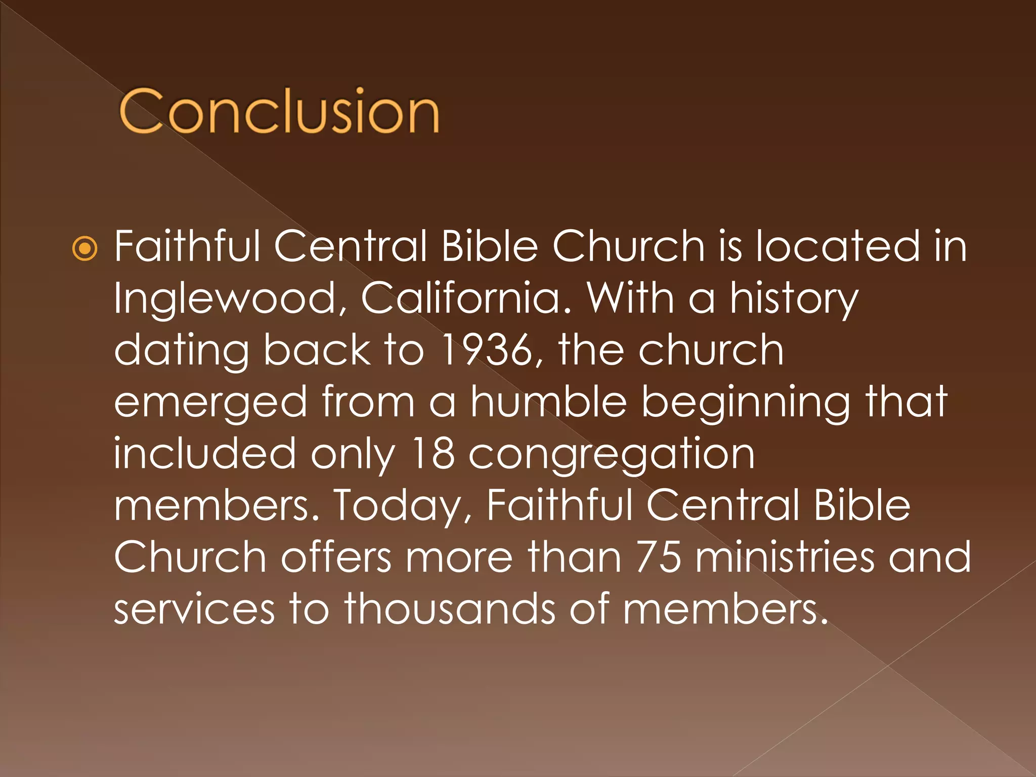Faithful Central Bible Church - Deeply Rooted Bible Study | PPTX