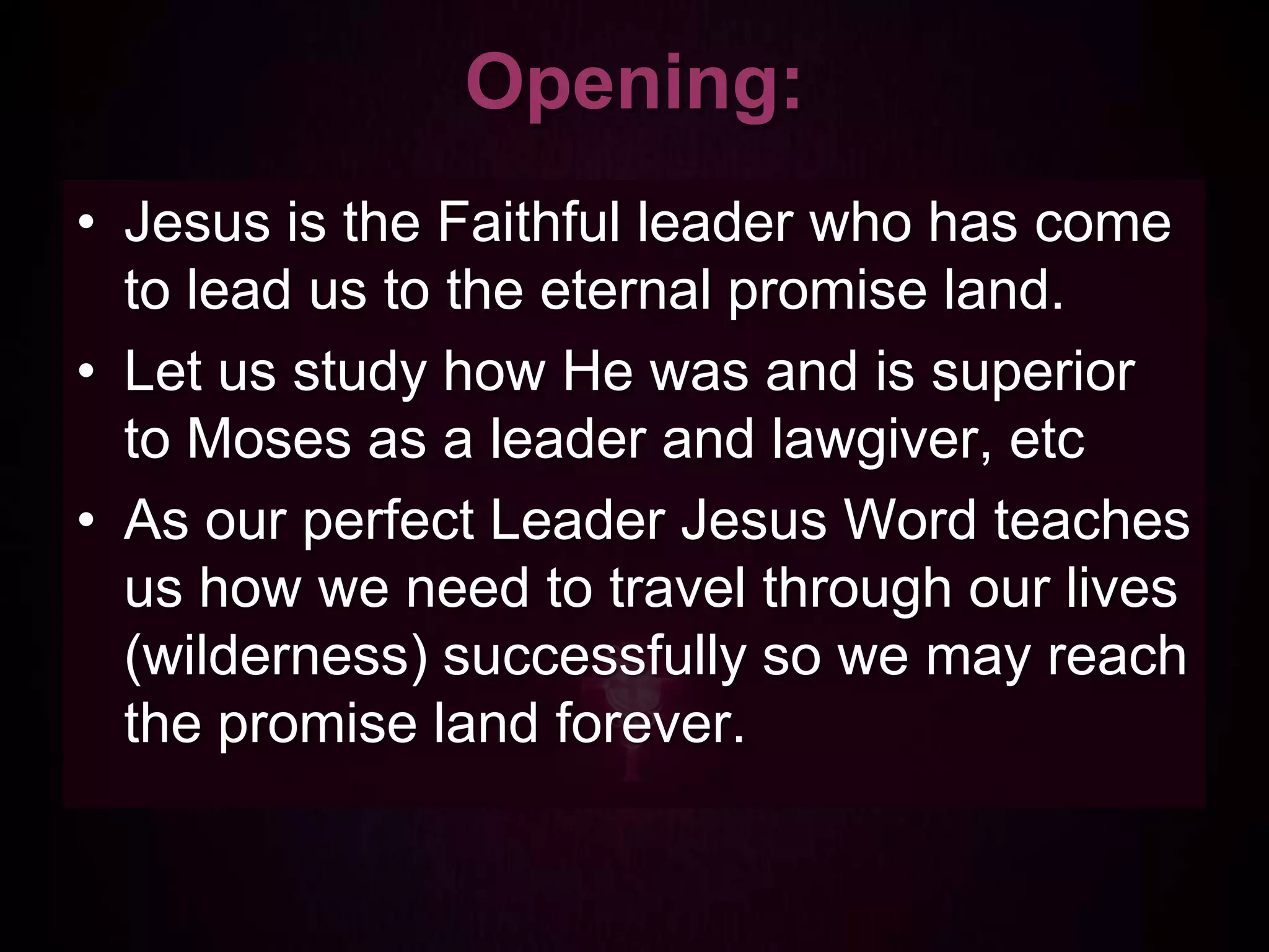 Faithful Leader Heb3 | PPT