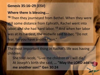 Faith In the Midst of Sorrow - Genesis 35:16-29 | PPTX