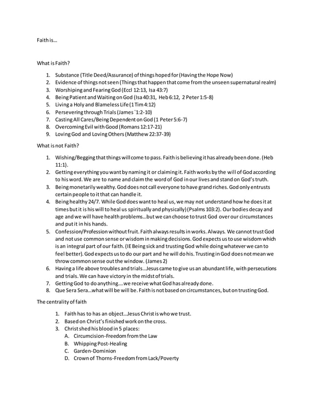 Basics of Faith | DOCX | Christianity | Religion & Spirituality