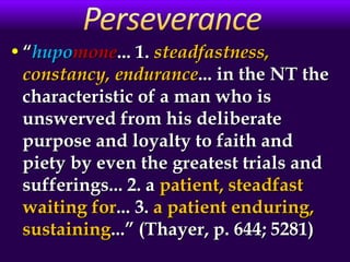 Faith perseverance | PPT