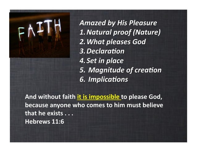 Faith Pleases God Sermon Slides | PPT