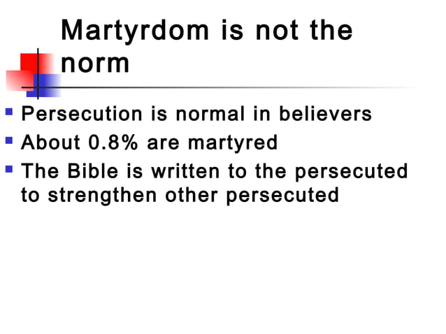 Faith that endures persecution | PPT