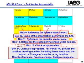 FIRST ARTICLE INSPECTION | PPT