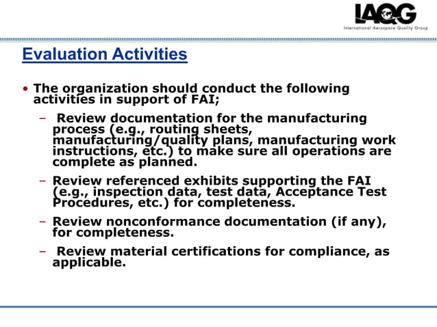 FIRST ARTICLE INSPECTION | PPT
