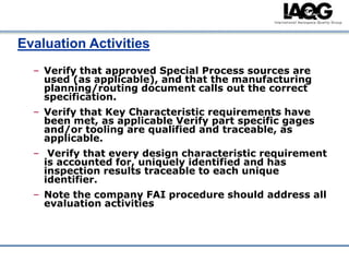 FIRST ARTICLE INSPECTION | PPT