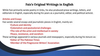 Faiz Ahmad Faiz: Concepts of Culture and Identity | PDF