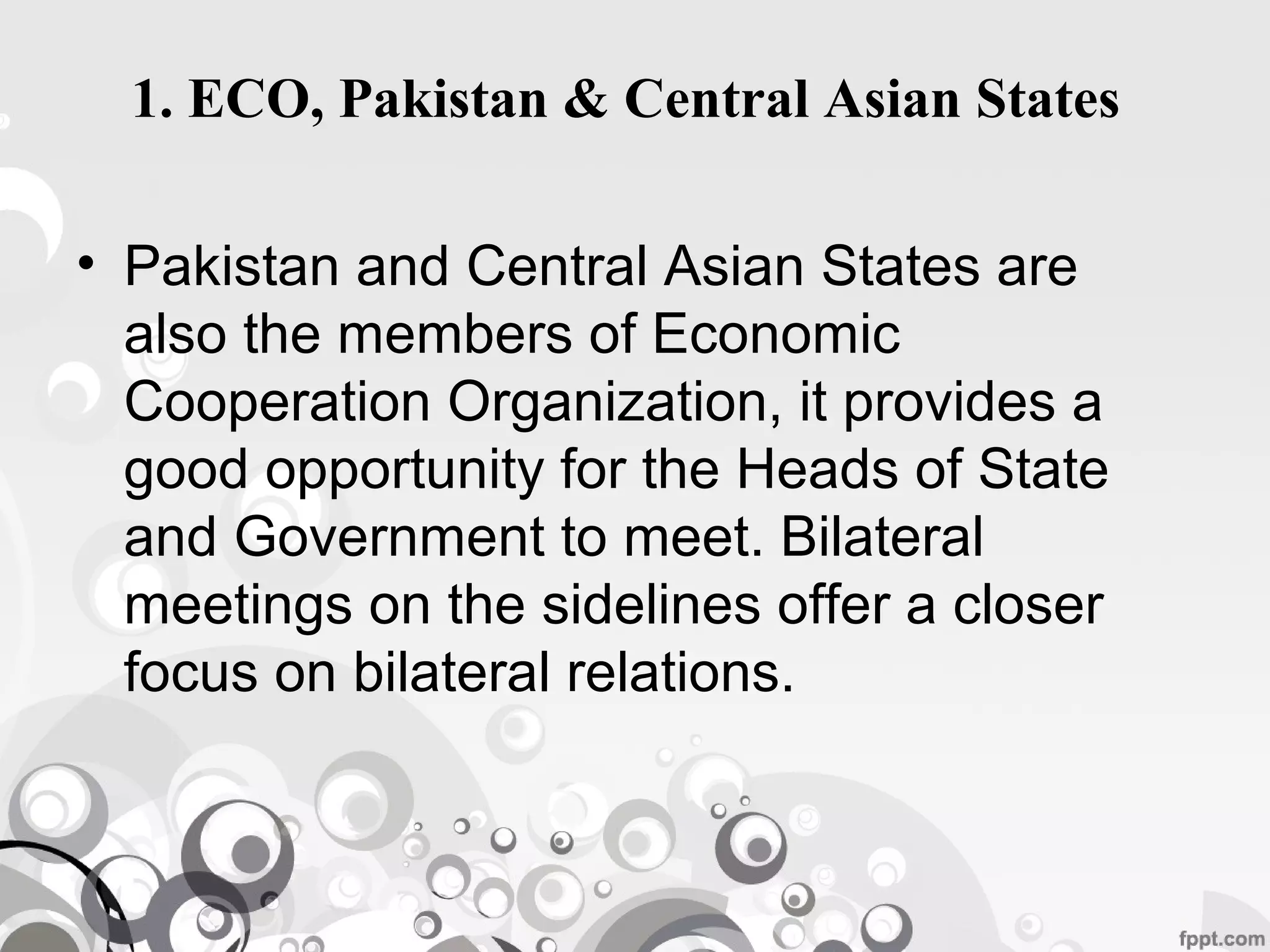 Central Asian States and pakistan relations | PPT