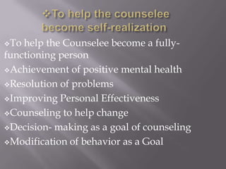 goals of counselling | PPTX