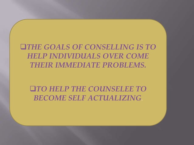 goals of counselling | PPTX